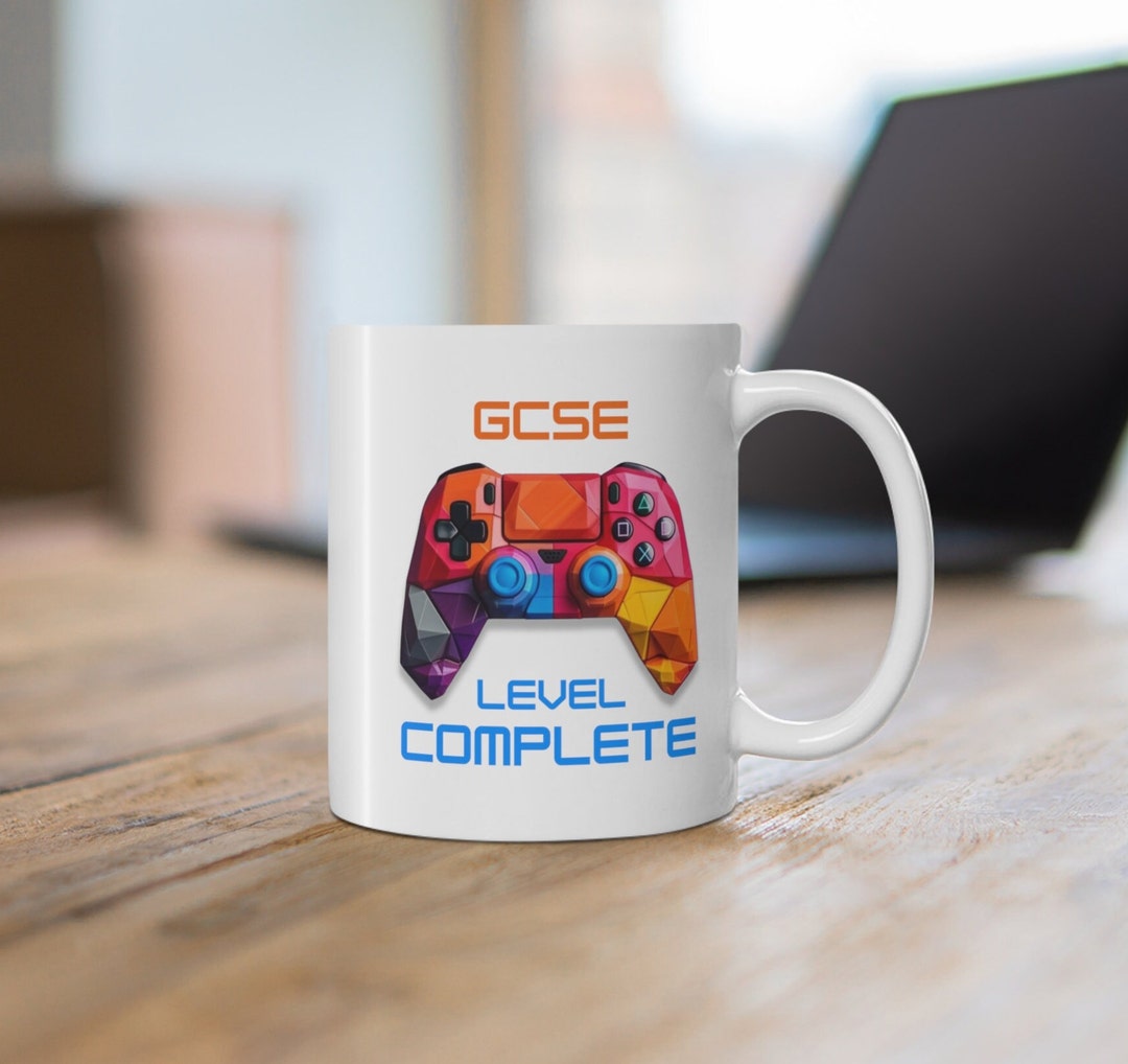 UK GCSE Level Complete, Gaming End of School Ceramic Mug, GCSE Exams ...