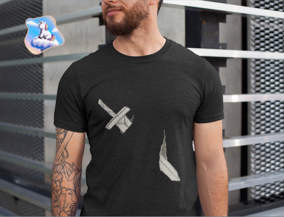 Hand-drawn Sword T-shirt, Stuck Blade Design, Unisex Graphic Tee ...