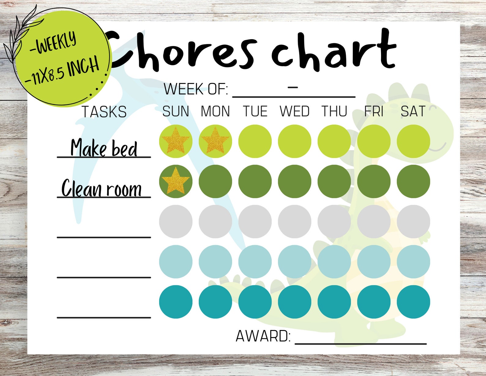 Chores Chart, Dinosaur Chores Chart, Award Chart, Responsibility Chart ...