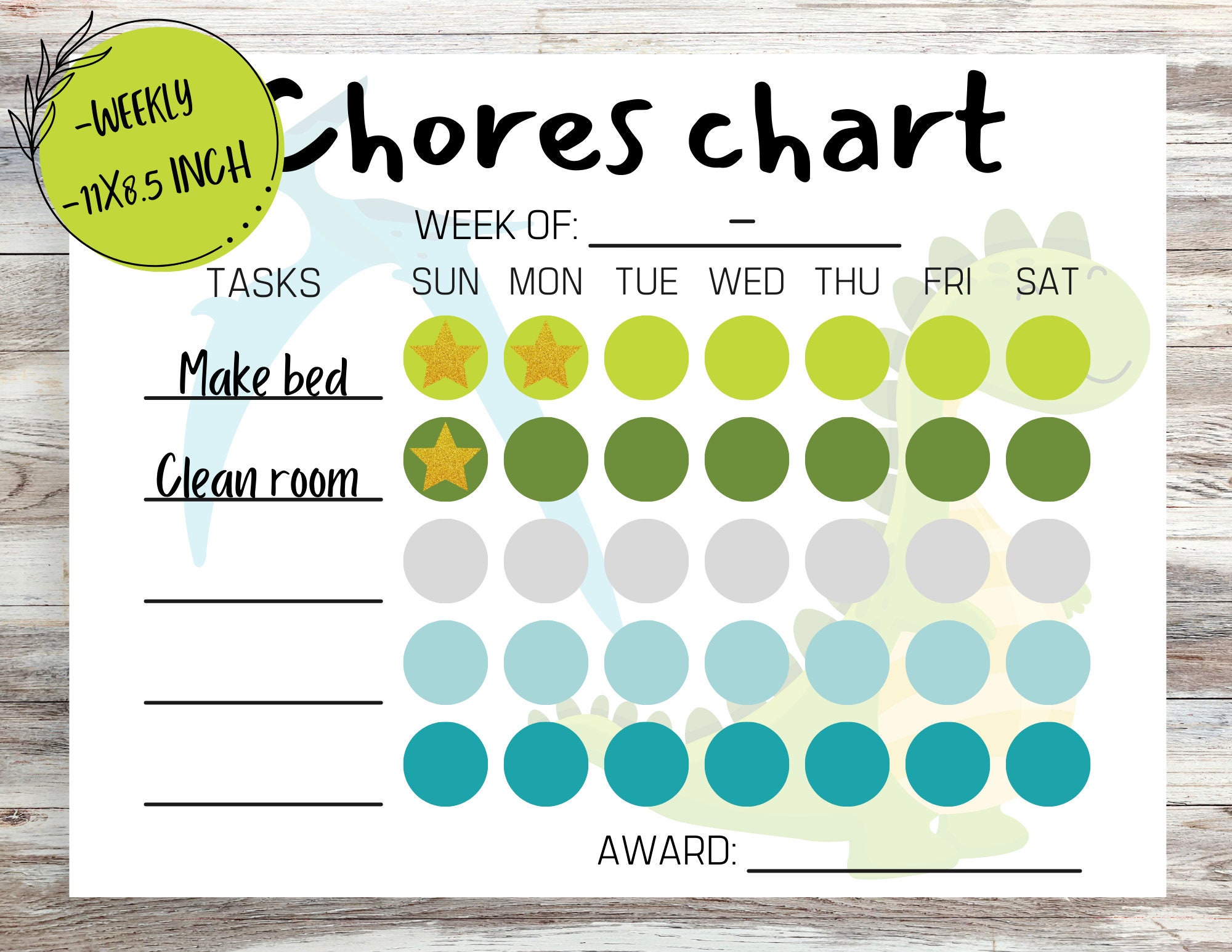 Chores Chart, Dinosaur Chores Chart, Award Chart, Responsibility Chart ...