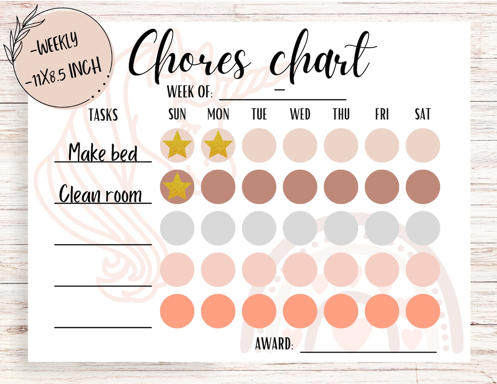Chores Chart for Kids, Printable Chores Chart, Unicorn Chores Chart ...