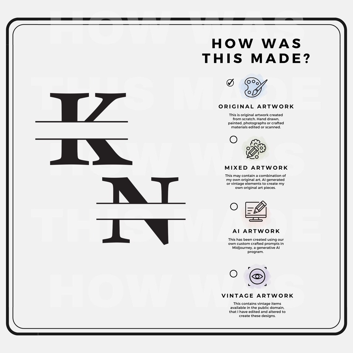 Split Monogram Svg Bundle Split Letter Svg Alphabet Clipart Last Name ...