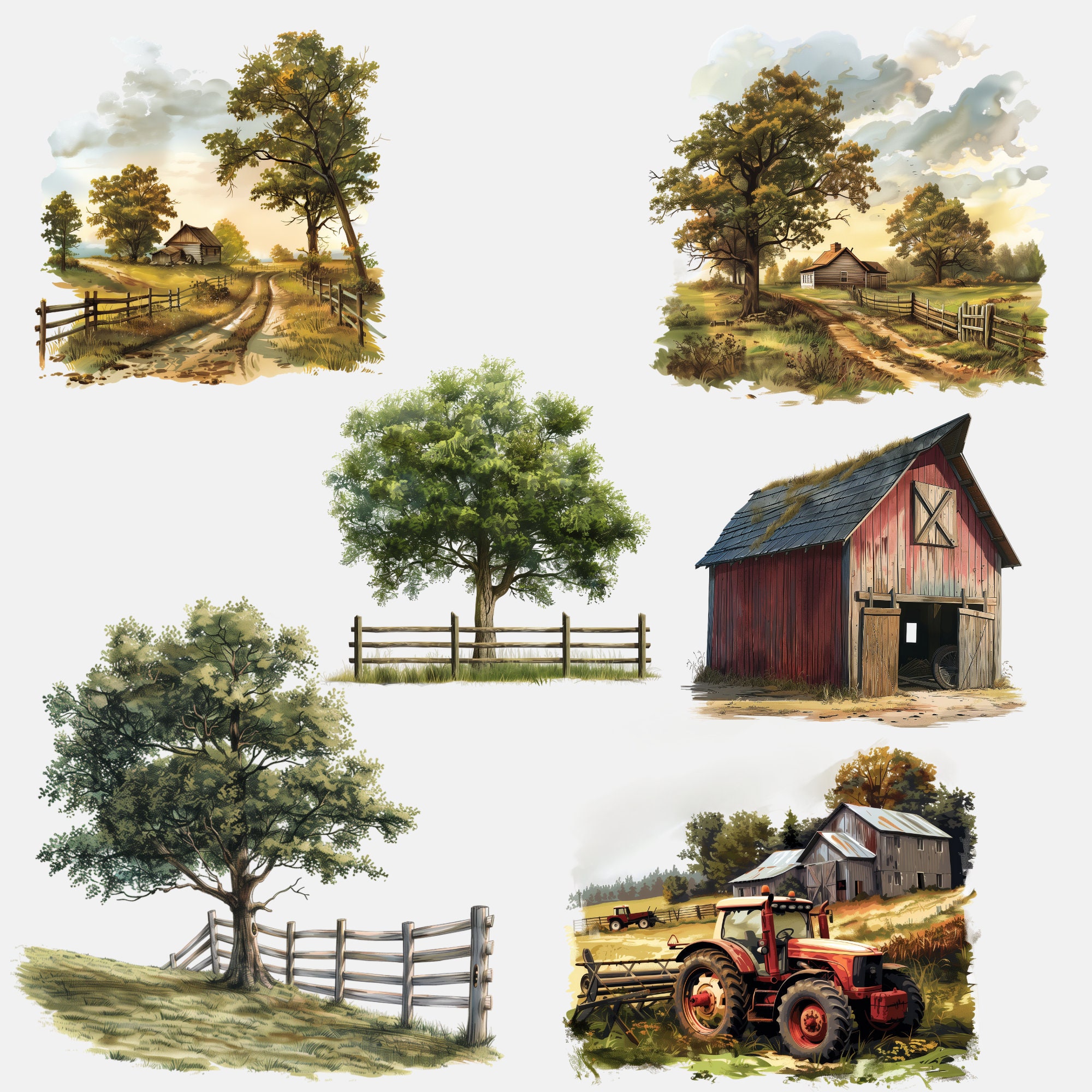 Farm Png | Farm Animals | Farming Clipart | Tractor Png | Farm Life Png ...