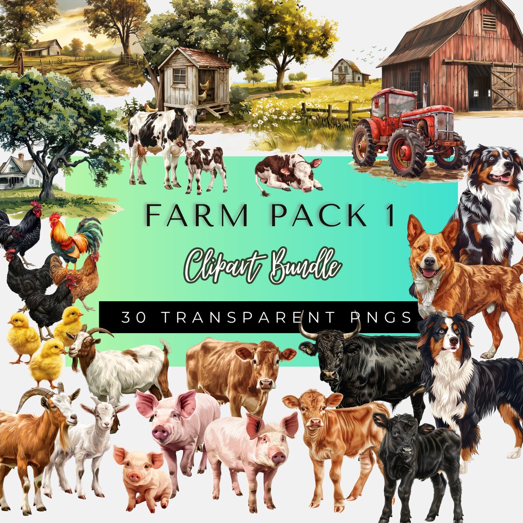 Farm Png | Farm Animals | Farming Clipart | Tractor Png | Farm Life Png ...