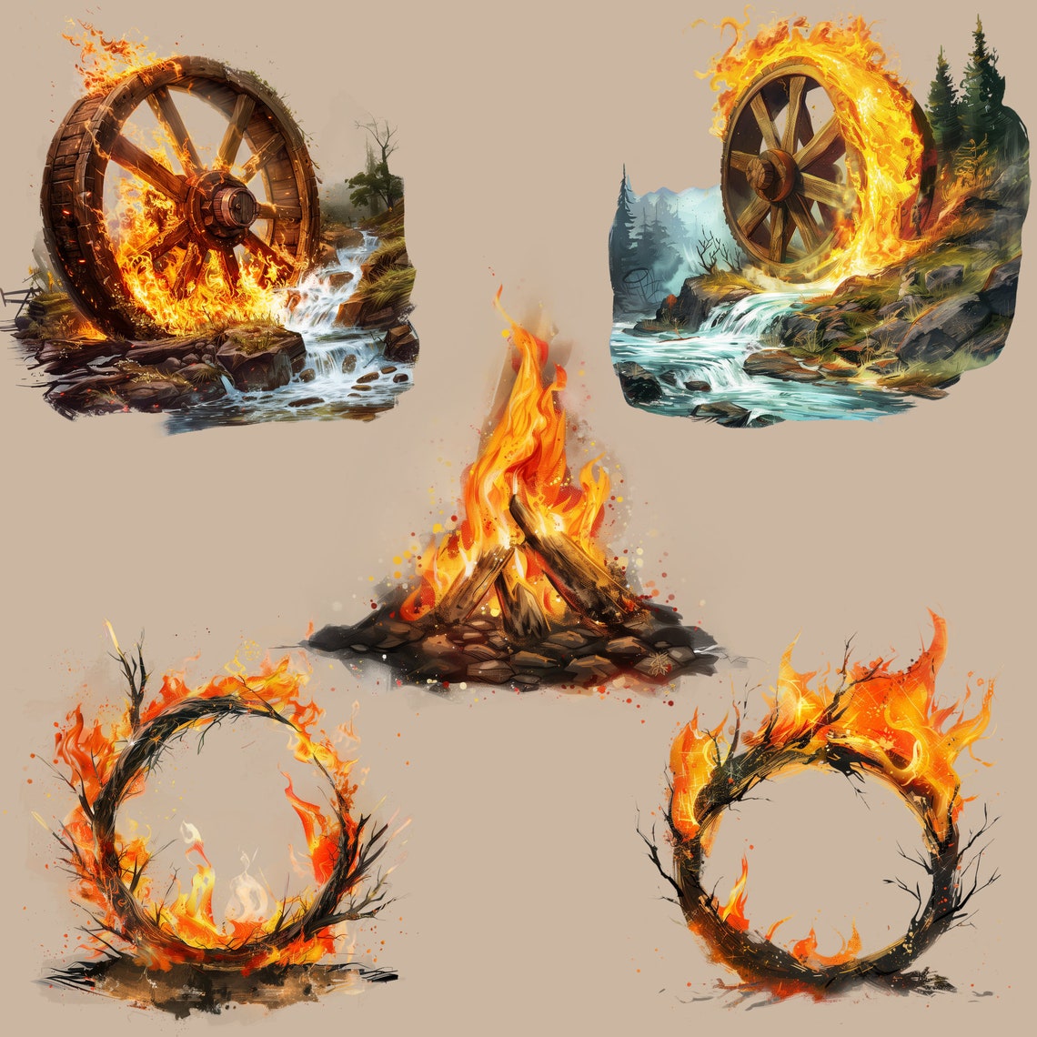 Litha Solstice Clipart, Midsummer, Summer, Wicca Wiccan Celtic Neopagan ...