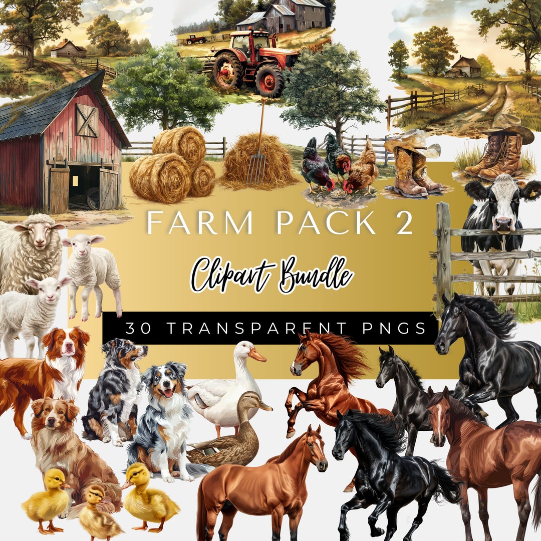 Farm Png | Farm Animals | Farming Clipart | Tractor Png | Farm Life Png ...