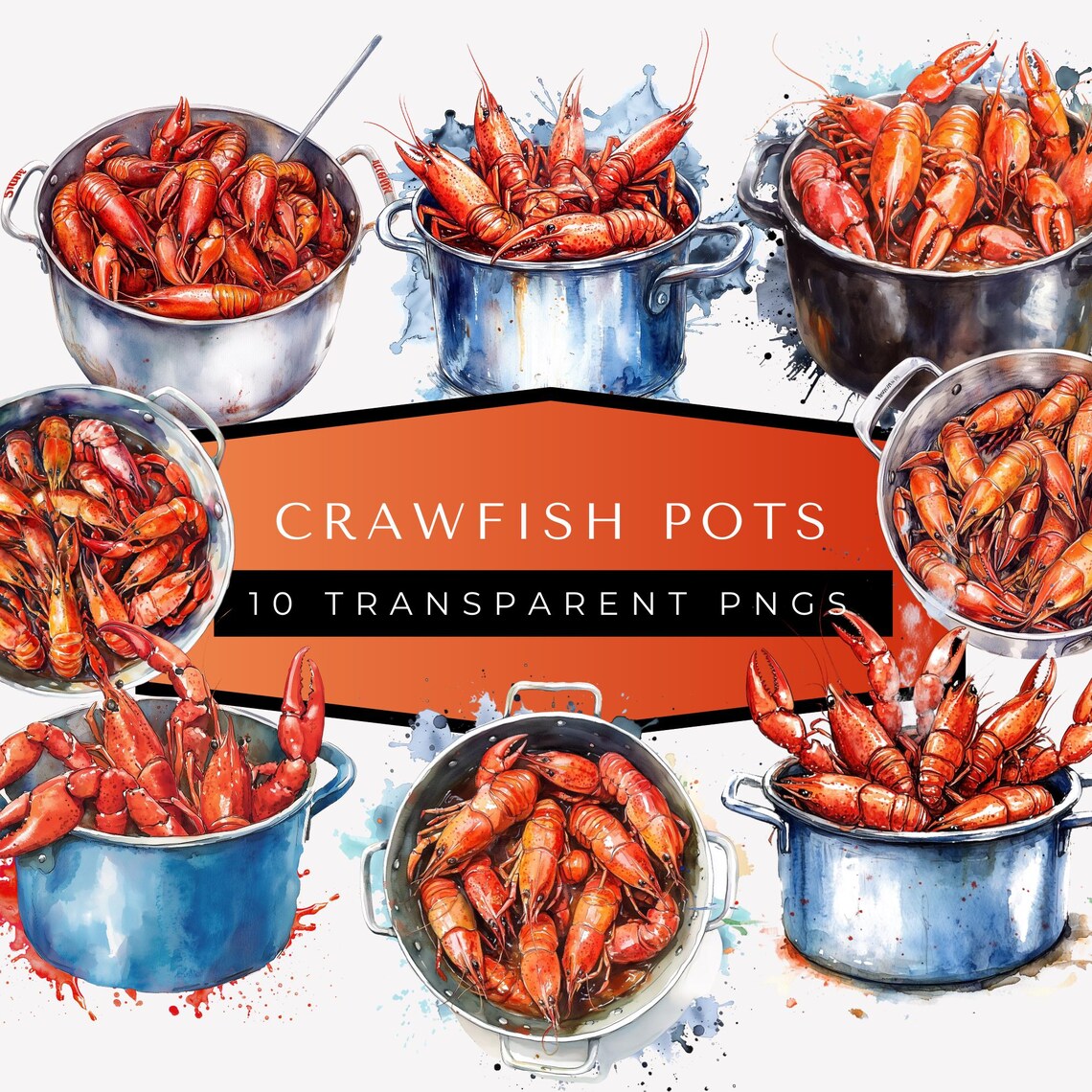 Crawfish Boil Pots, Seafood PNG, Crayfish, Lets Get Cray, Louisiana ...