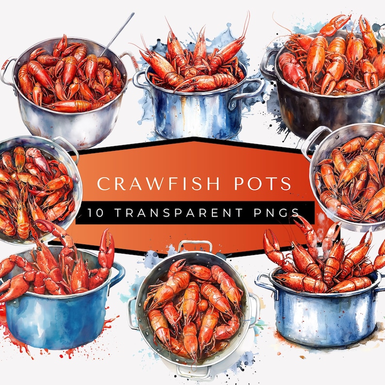 Crawfish Boil Pots, Seafood PNG, Crayfish, Lets Get Cray, Louisiana ...