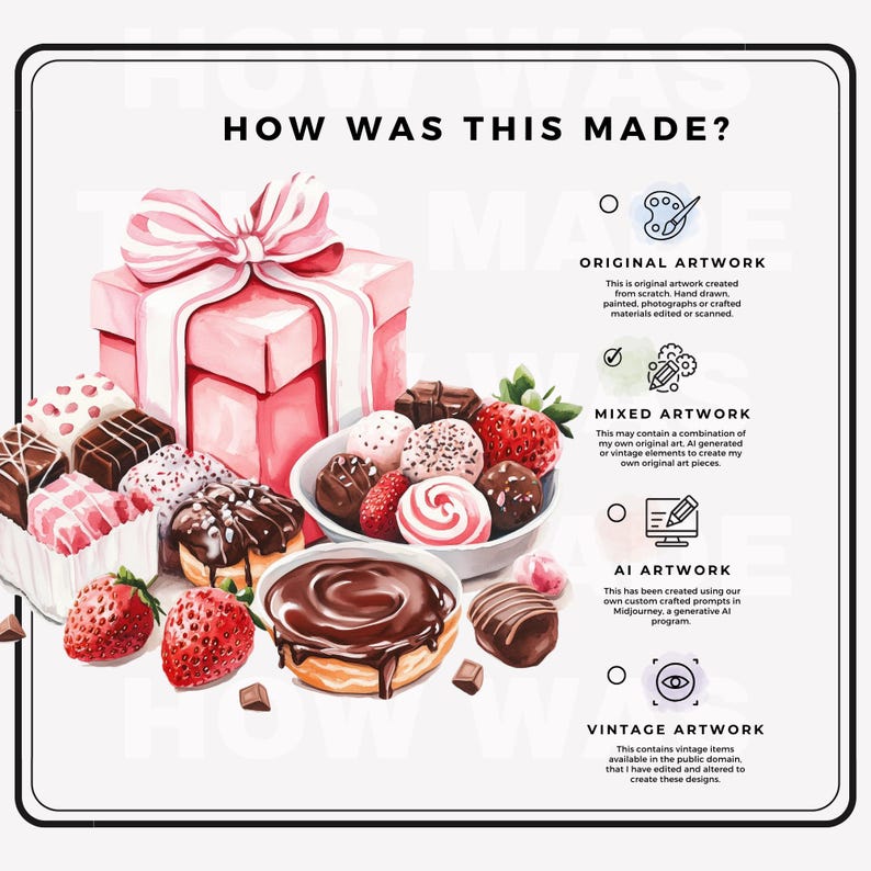 Valentines Day Dessert Platter Clipart, Sweet Treats Gifts, Chocolate ...