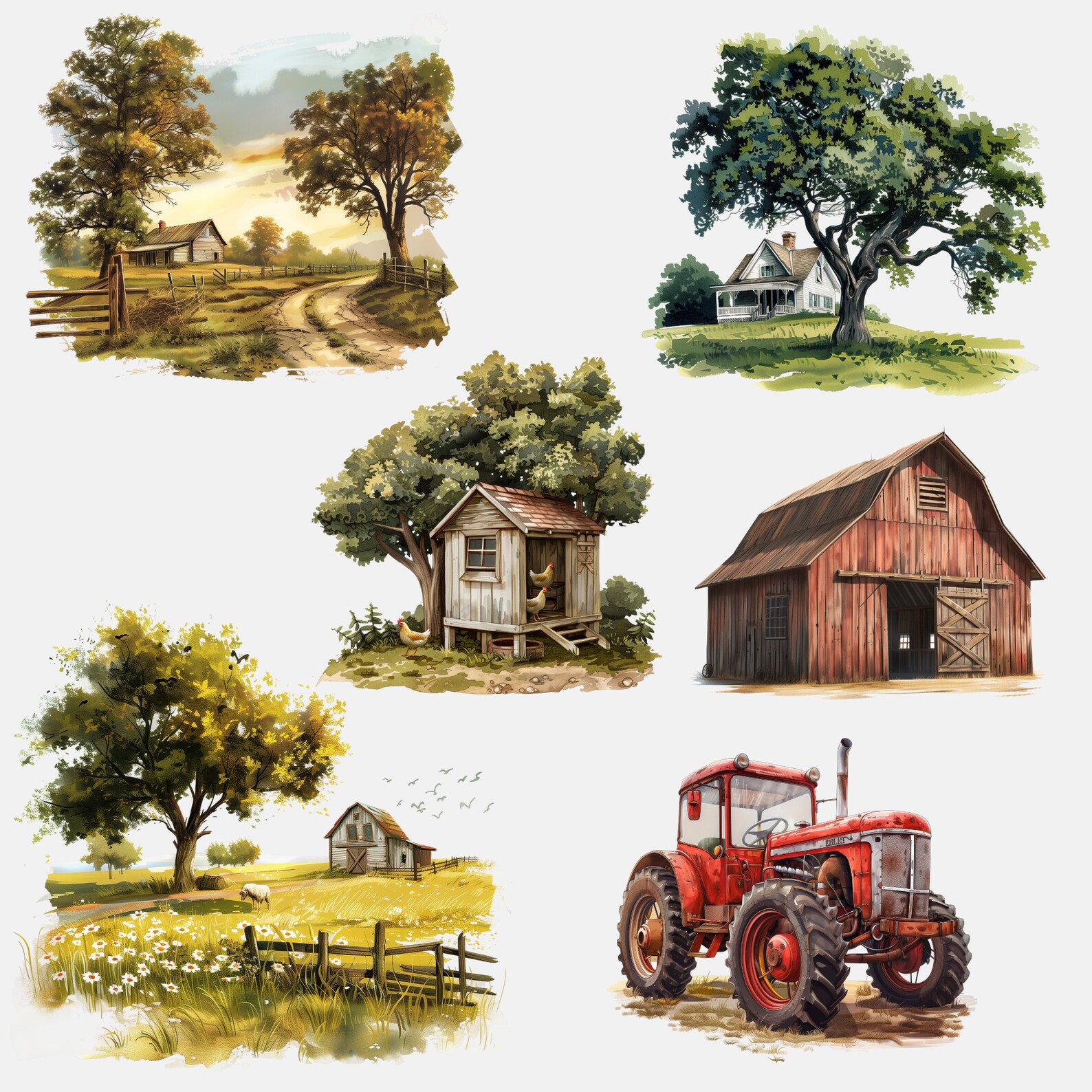 Farm Png | Farm Animals | Farming Clipart | Tractor Png | Farm Life Png ...