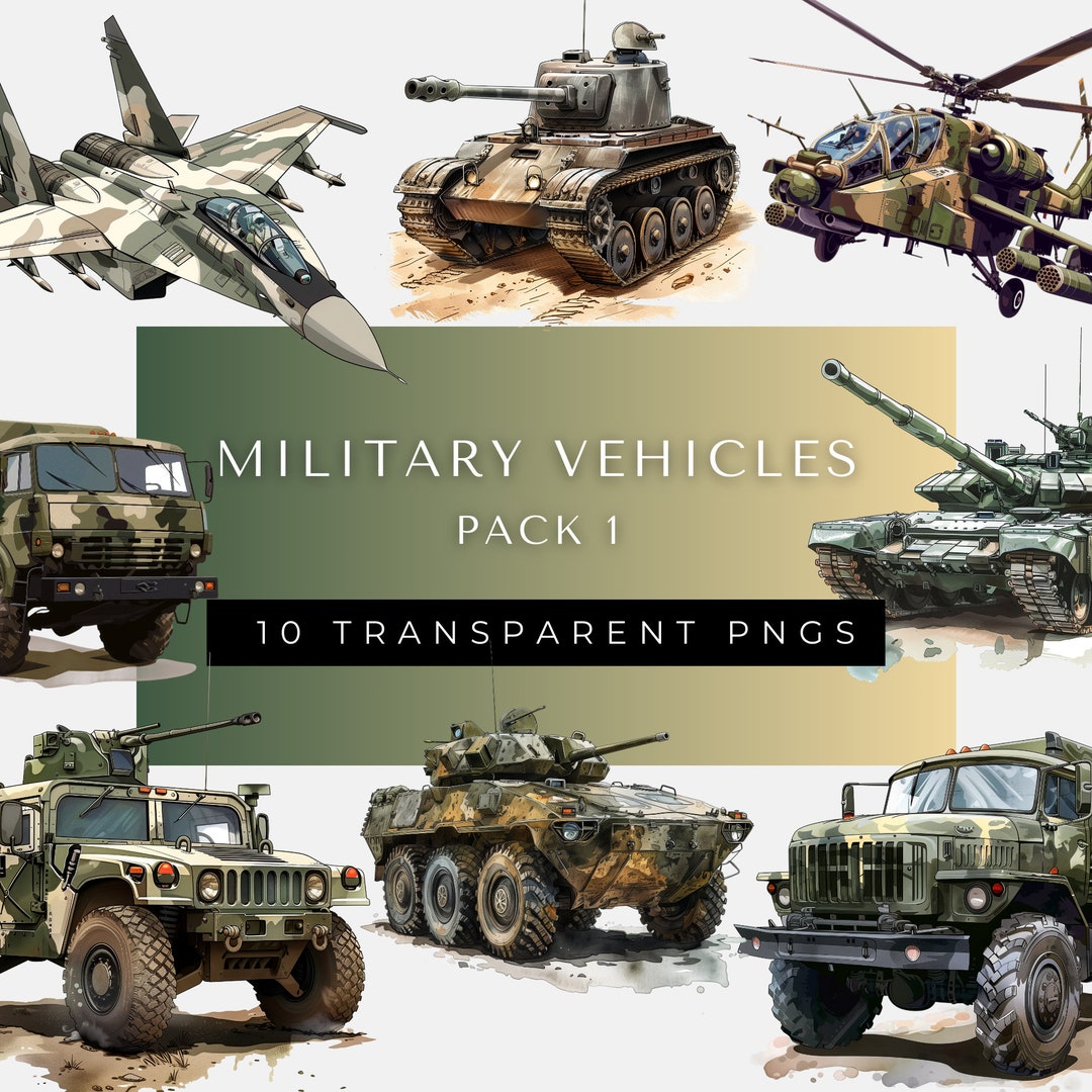 Military Vehicles Clipart, Military Png, Veteran Png, War Clipart, Camo ...