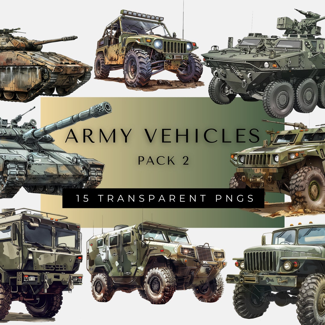 Army Military Vehicles Clipart, Veteran, Battle War Tank, Camo Truck ...