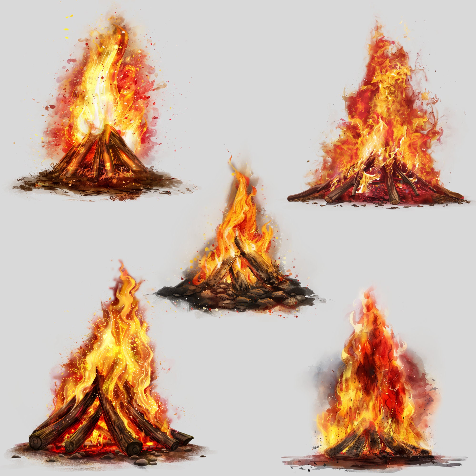 Bonfire Litha Clipart, Midsummer, Summer, Wicca Wiccan Celtic Neopagan ...