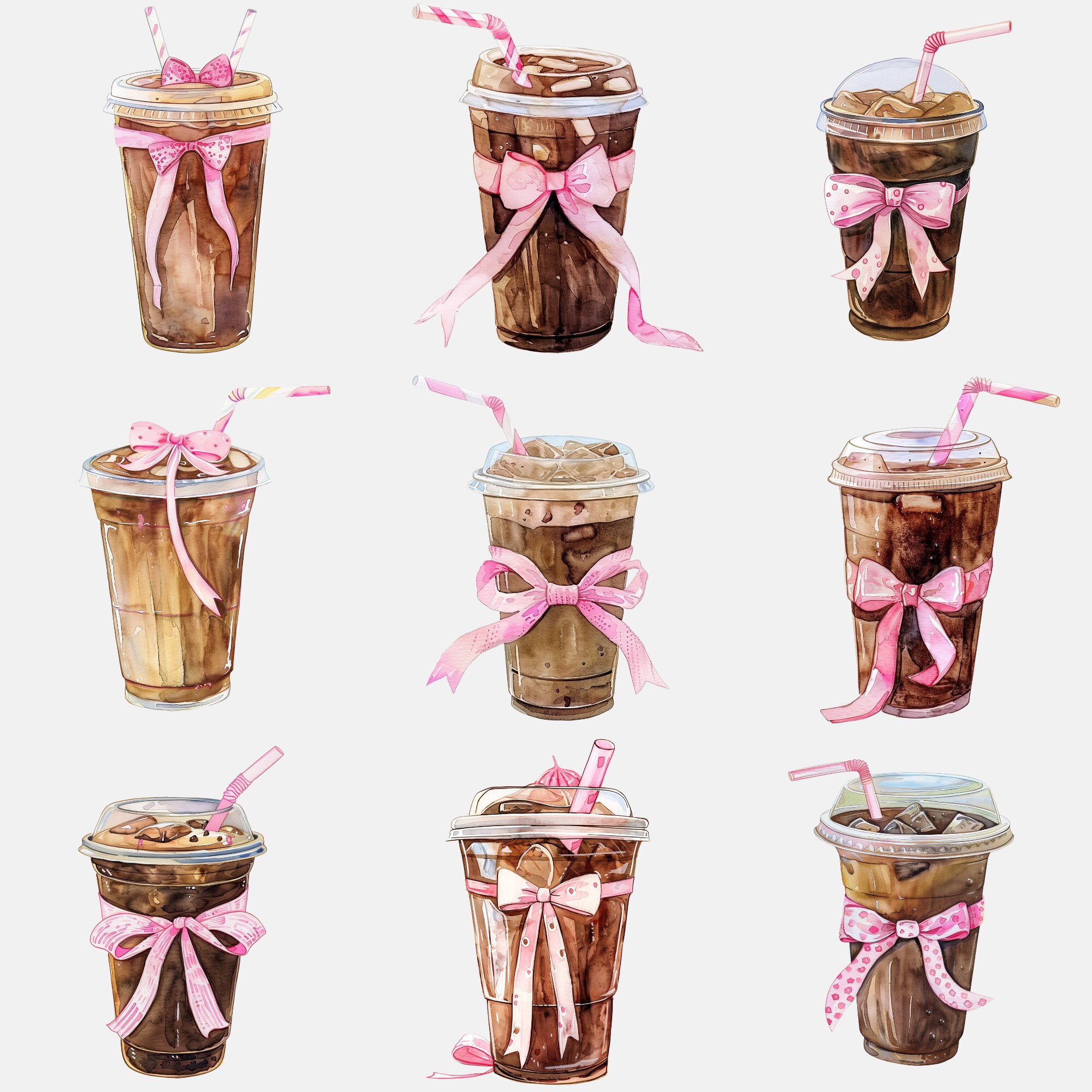 Coffee Lover Png | Pink Bow | Coquette Mama Png | Coquette Iced Coffee ...