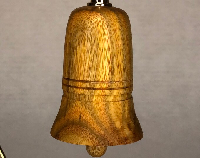 Hand Turned Bell Ornament From Canary Wood - Etsy