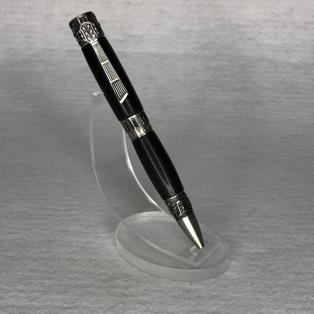 Hand Turned Music Themed Pen From Black Ebony. - Etsy