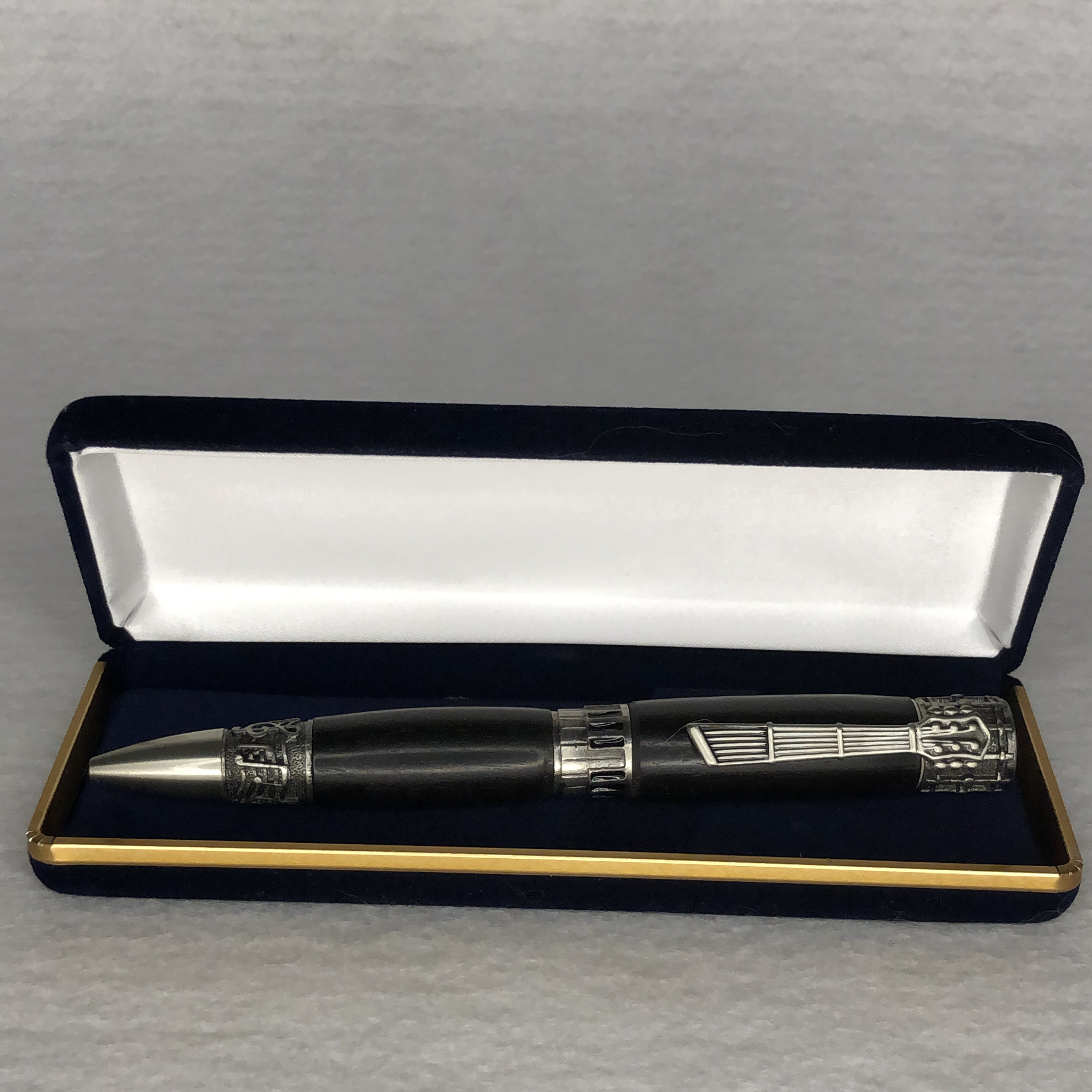 Hand Turned Music Themed Pen From Black Ebony. - Etsy