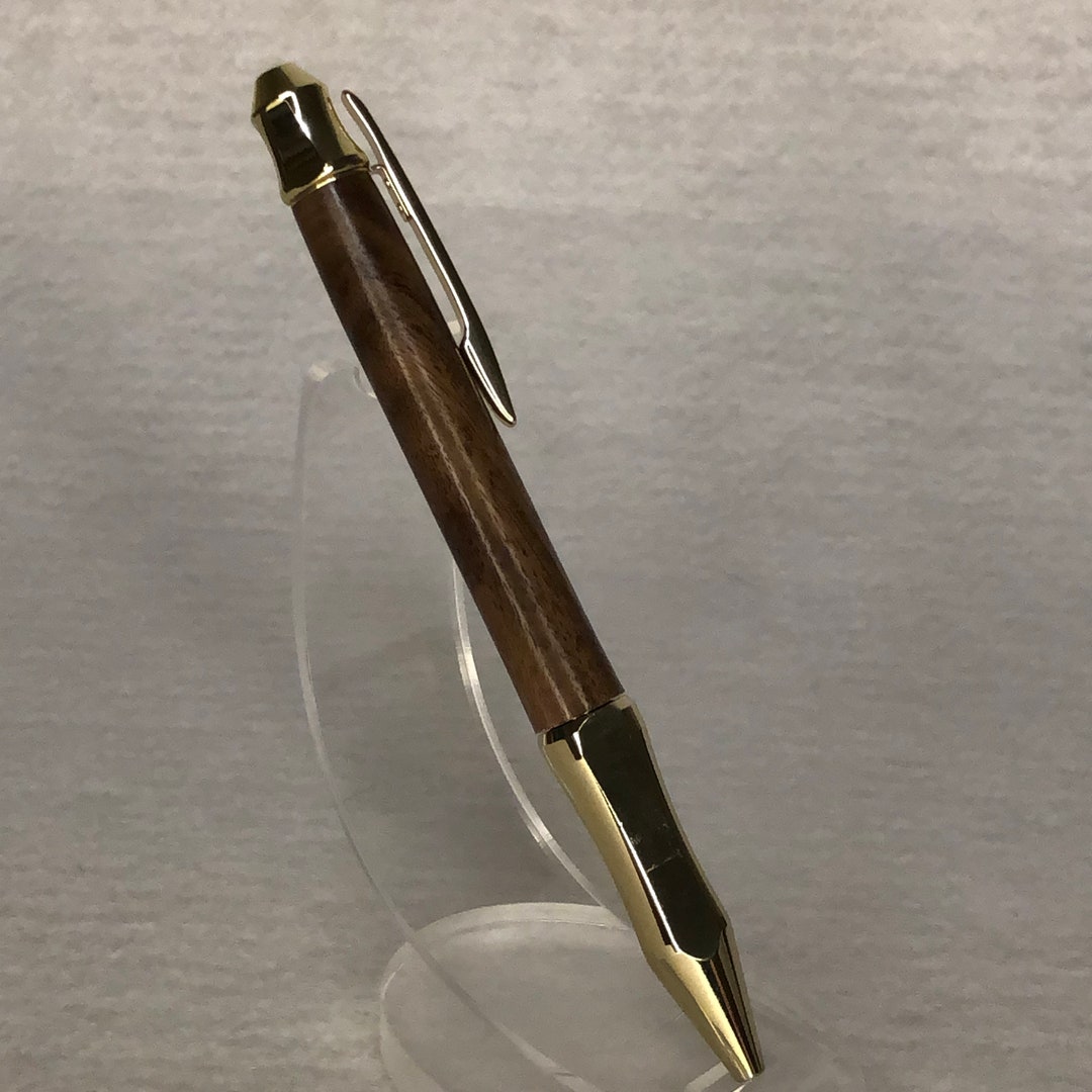 Hand Turned Contour Pen From Sustainable Walnut Wood. - Etsy