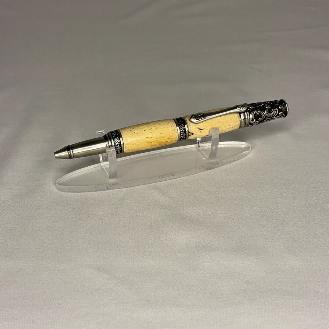 Hand Turned Antique Pewter Victorian Pen: Spalted Tamarind - Etsy