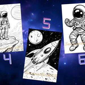 10 Space Explorer Coloring Pages Kids Coloring Book Adults Coloring ...
