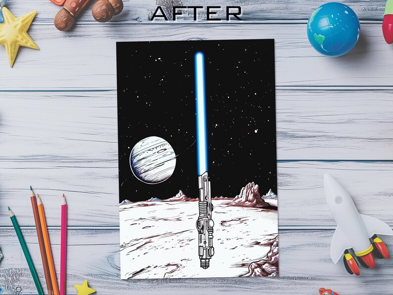 20 Saber Coloring Pages Kids Coloring Sheet Book Laser Sword for All ...