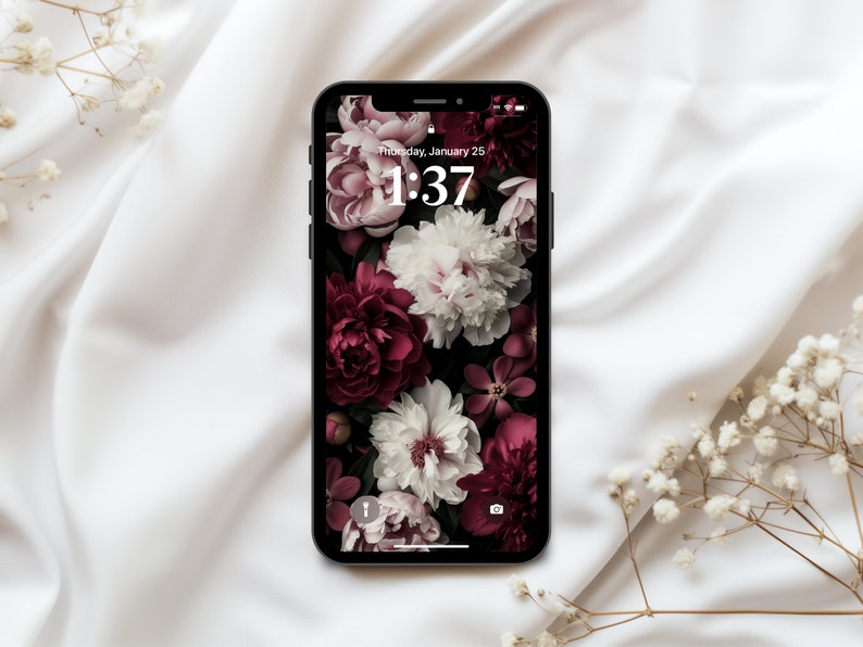 Peonies Phone Wallpaper Collection, Set of 3, Instant Download, Pink ...