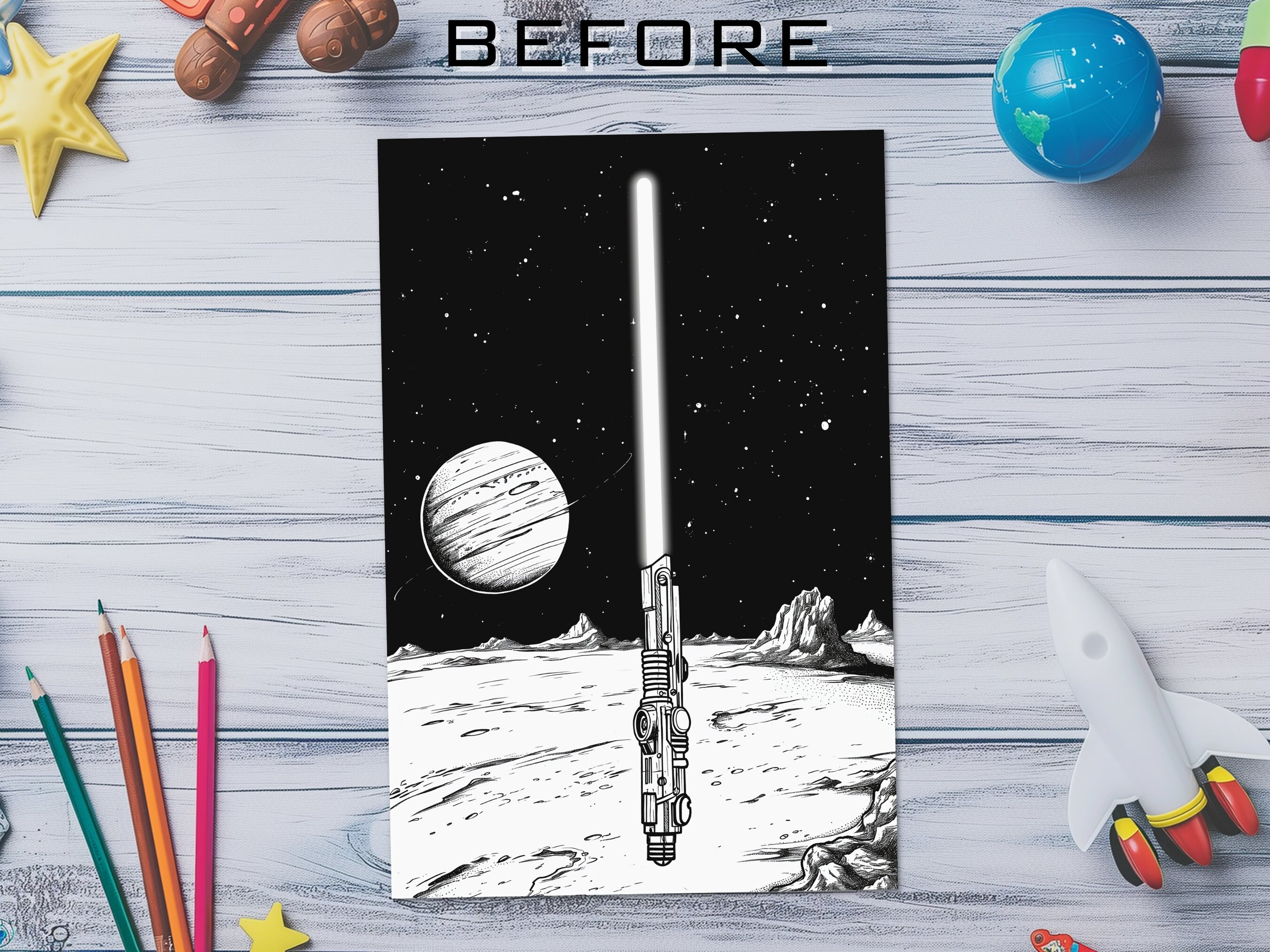 20 Saber Coloring Pages Kids Coloring Sheet Book Laser Sword for All ...