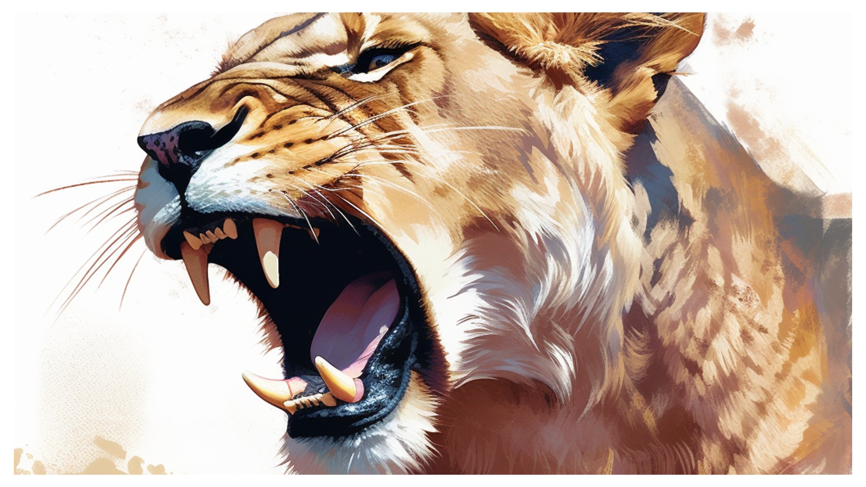 Lion Head HEAD 300DPI 450 Watercolor Set Lion King Png, Roaring Lion ...