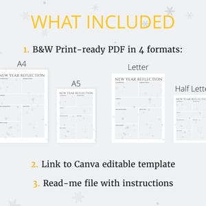 New Year Reflection Journal | Printable Goal Setting Worksheet (PDF) - Etsy