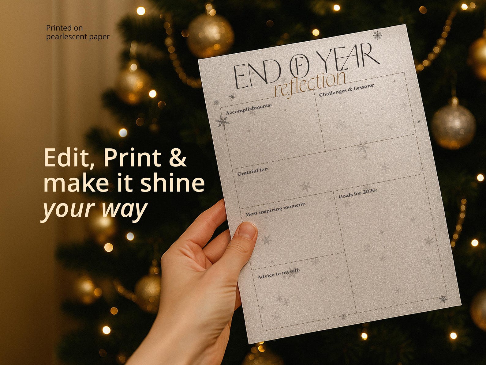 New Year Reflection Journal | Printable Goal Setting Worksheet (PDF) - Etsy