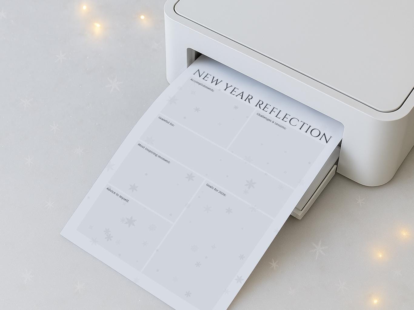 New Year Reflection Journal | Printable Goal Setting Worksheet (PDF) - Etsy