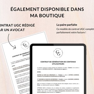 Modèle De Facture Canva French Creator Invoice Template Canada UGC ...