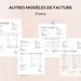 Modèle De Facture Canva French Creator Invoice Template Canada UGC ...