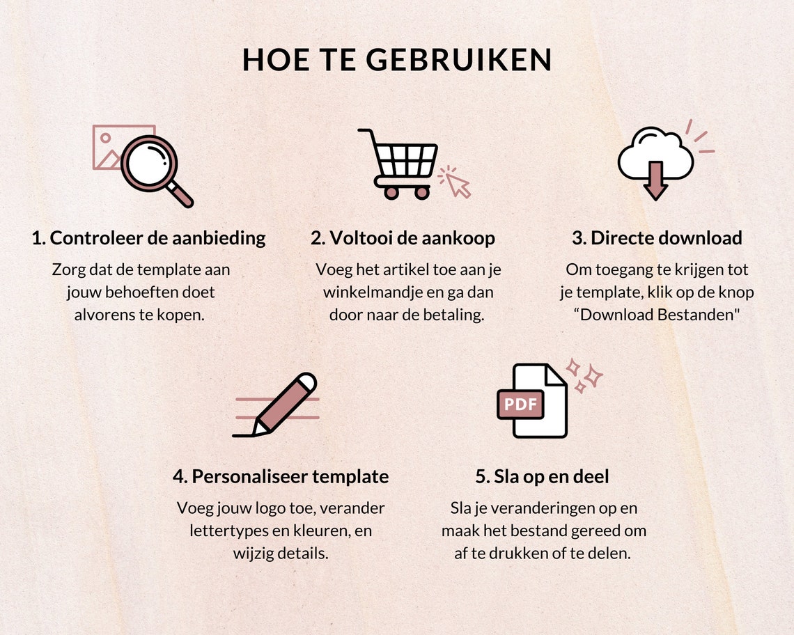 Factuur Template Canva Dutch Invoice Template for Creators Creatives ...