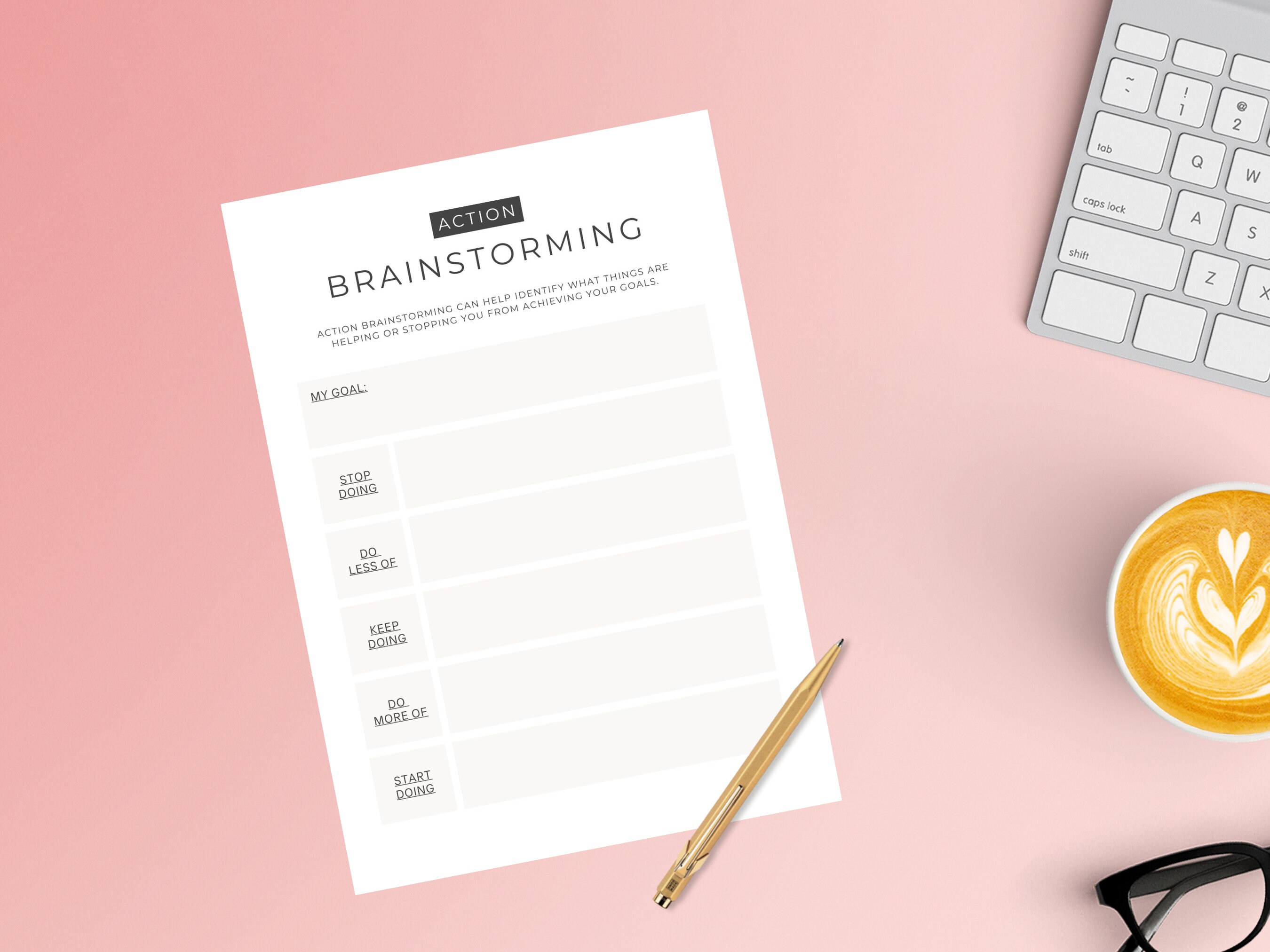 Brainstorming Worksheet, Goal Setting Worksheet, Printable ...