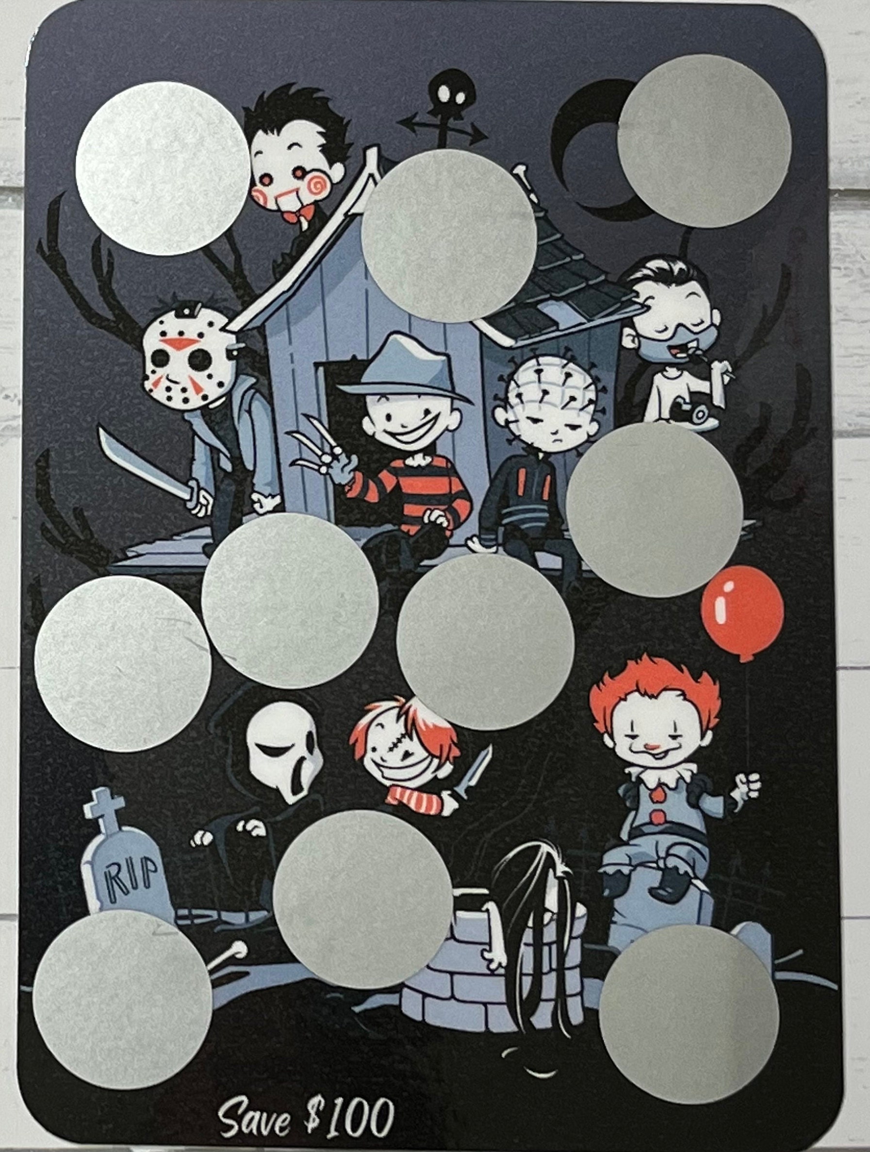 Mini Horror Savings Scratch off Challenge - Etsy