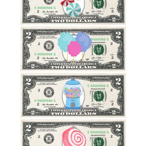 Candy Prop Money - 1, 2, 5, 10, 20, 50, 100 Bills - Etsy