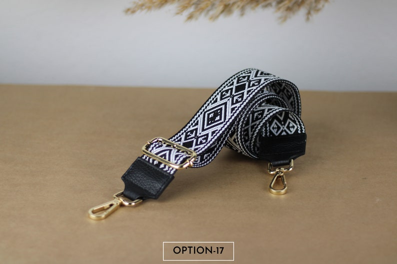 Black Leather Bag Strap for Women Strap for Bags With GOLD - Etsy