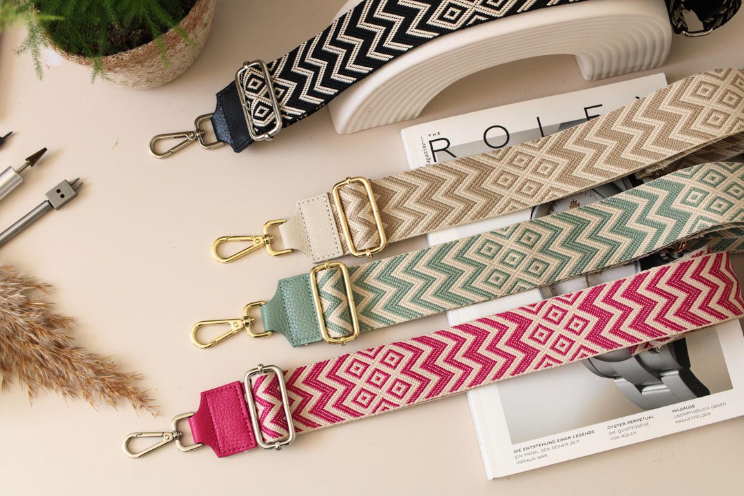 Patterned Leather Bag Strap: Adjustable Shoulder or Crossbody - Etsy