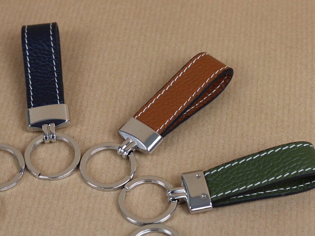 Personalized Leather Key Chain, Mini Key Chain for Women and Men, Women ...