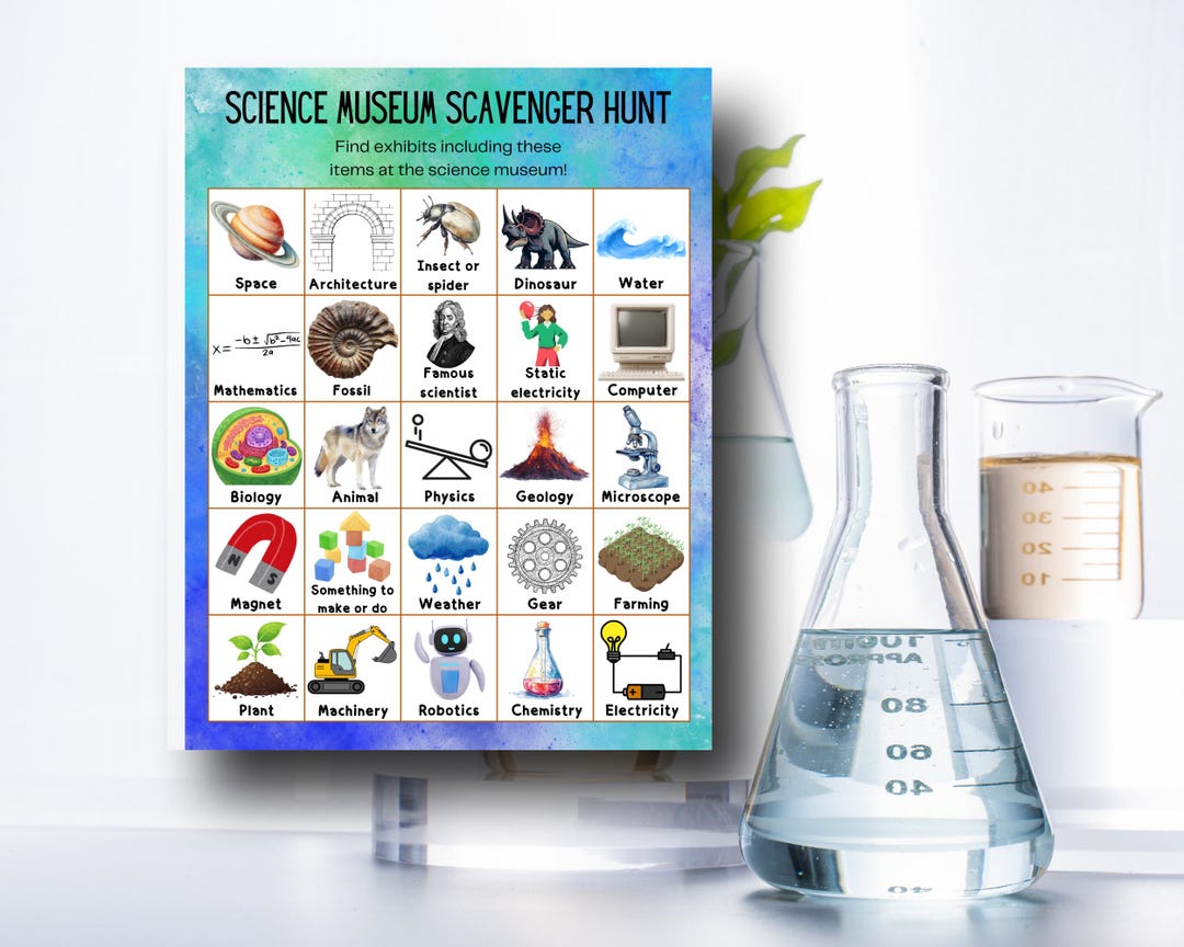 Science Museum Scavenger Hunt, Printable Educational Activity for Kids ...