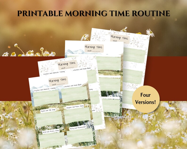 Morning Time Weekly Organizer, Printable Homeschool Planner; Charlotte ...