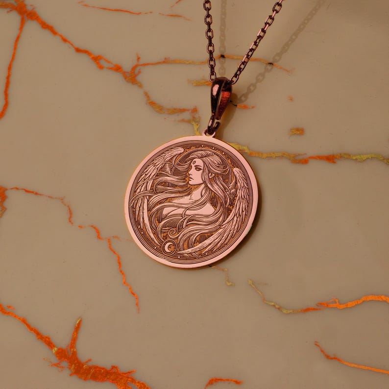 Lilith Goddess Medallion Necklace - Dark Feminine Energy Pendant - Etsy