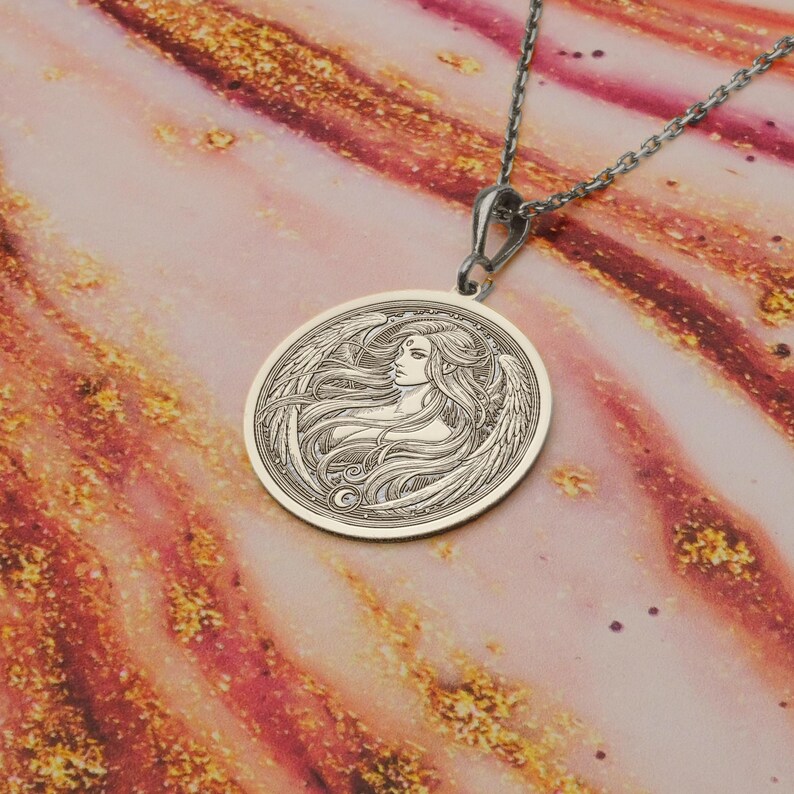 Lilith Goddess Medallion Necklace - Dark Feminine Energy Pendant - Etsy