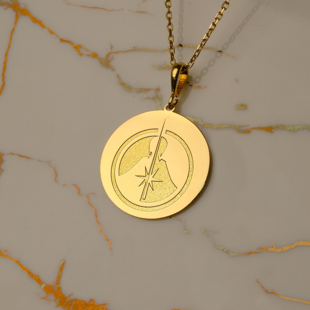 Dawn of the Jedi – 14K Gold Star Wars Inspired Locket Necklace, Symbol ...