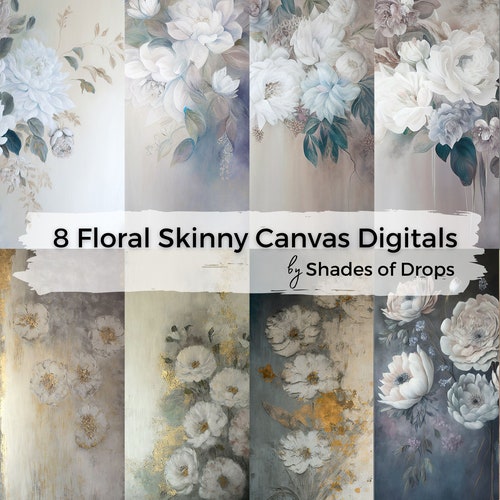 20 Soft Neutral Floral Fine Art Digital Backdrops Photoshop - Etsy