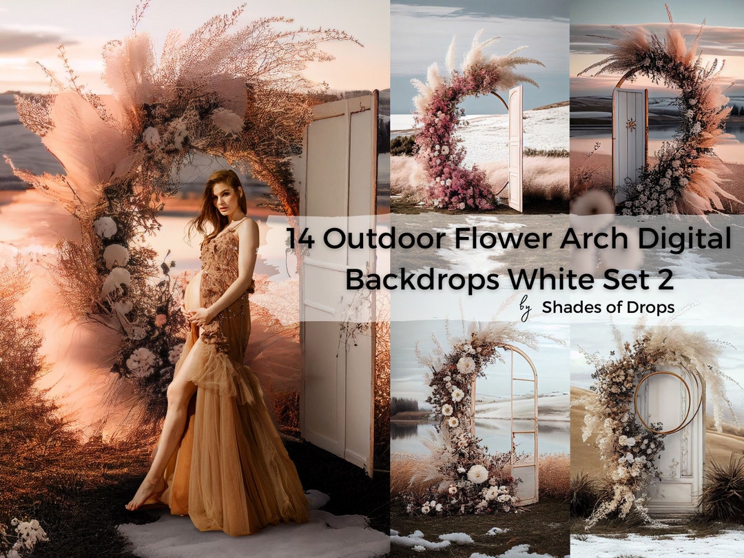 14 Outdoor Floral Arch Digital Backdrops Maternity Backdrop - Etsy
