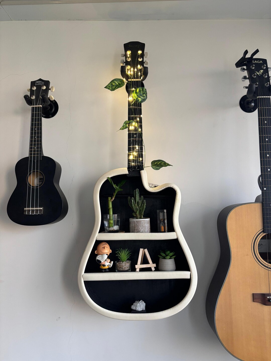 Guitar Shelf - Wall Shelf Decoration Upcycling Handmade Sideboard ...