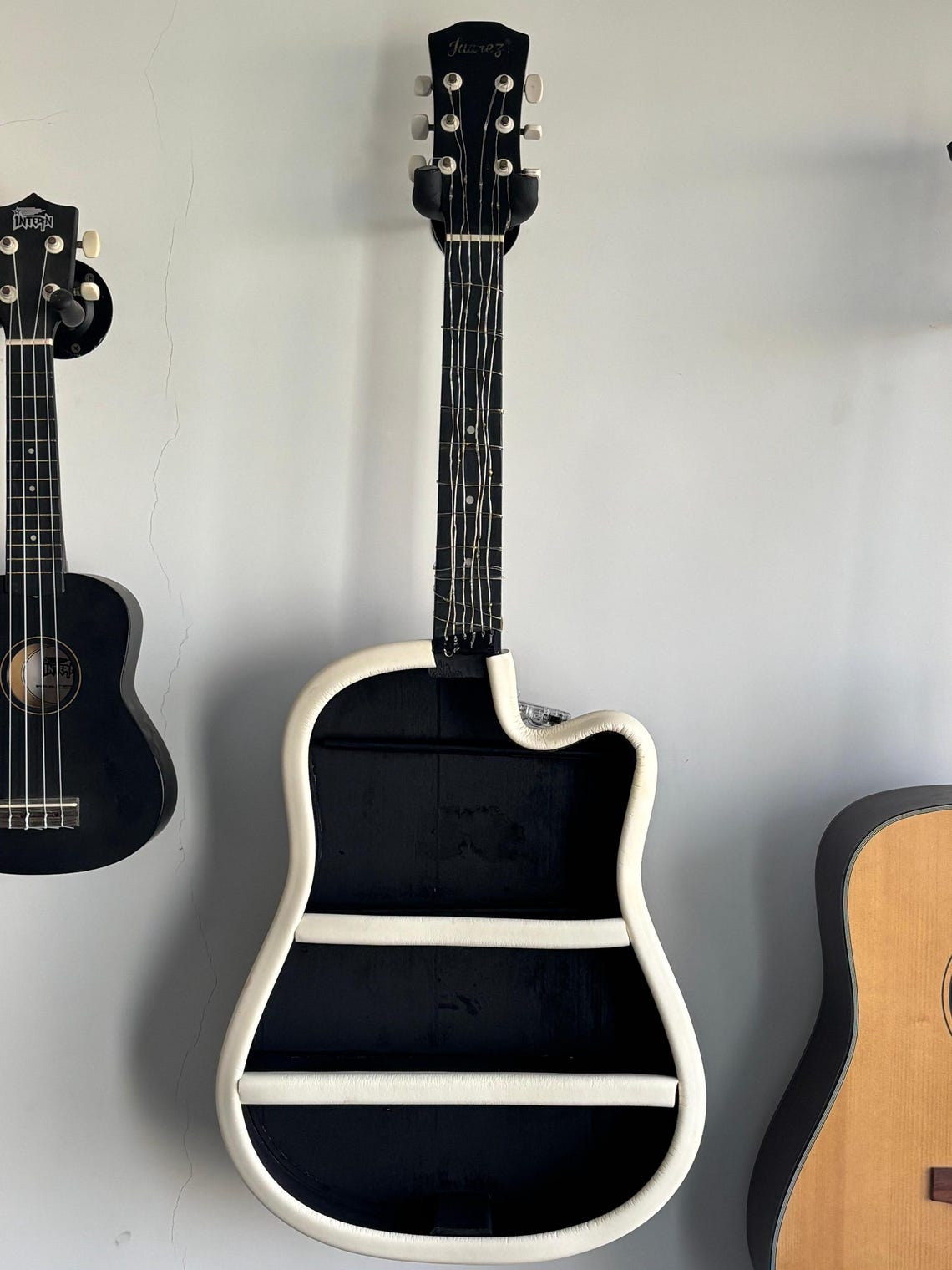 Guitar Shelf - Wall Shelf Decoration Upcycling Handmade Sideboard ...