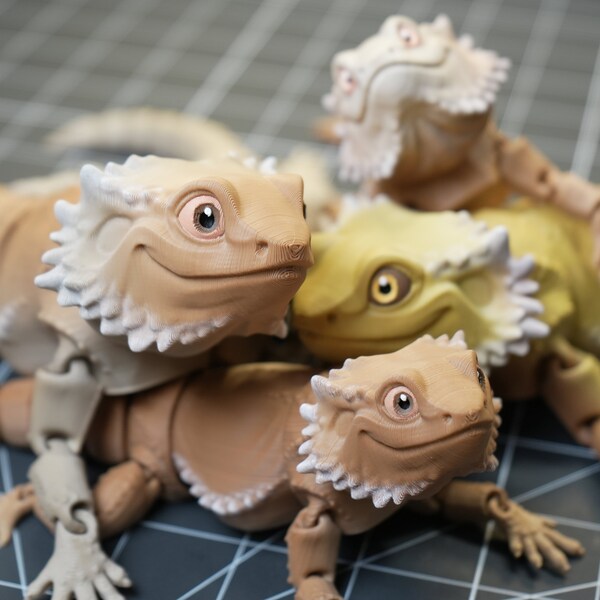 3d Printed Articulated Bearded Dragon - Etsy